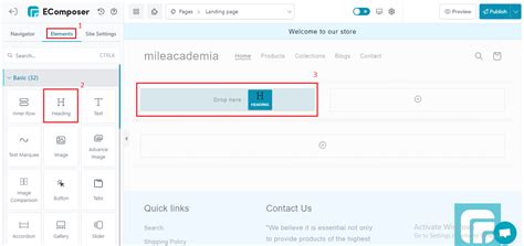 how to create custom page template in shopify ecomposer
