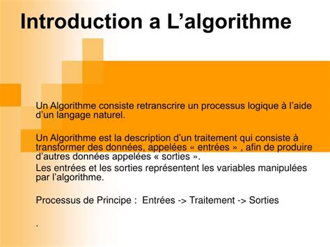 ppt introduction a l algorithme powerpoint presentation free download id 4406739