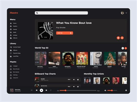 Daily Ui 009 Music Player On Behance