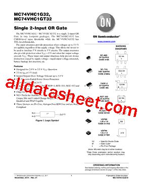 MC VHC G DFT G Datasheet PDF ON Semiconductor