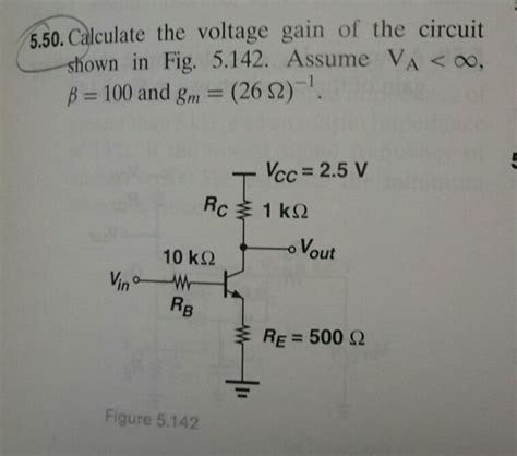 Solved Calculate The Voltage Gain Of The Circuit Shown Chegg