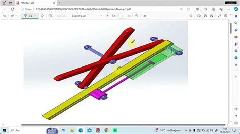 70 Solidworks Cswa Montaj Uygulamaları 1 Linkage Assembly X Y Z