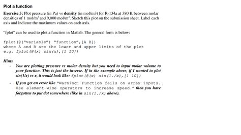 Plot A Function Exercise 5 Plot Pressure In Pa Vs