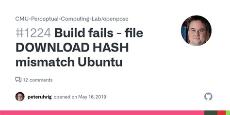 Build Fails File Download Hash Mismatch Ubuntu · Issue 1224 · Cmu Perceptual Computing Lab