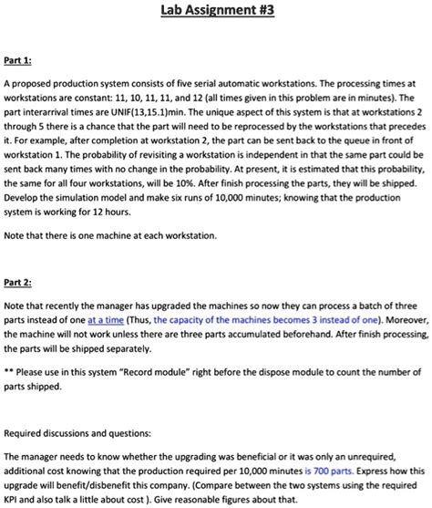 solved lab assignment 3 part 1 a proposed production system consists