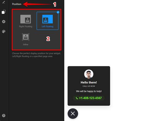 Step 2 Adjusting Your Click To Call Widget On Settings Tab Elfsight