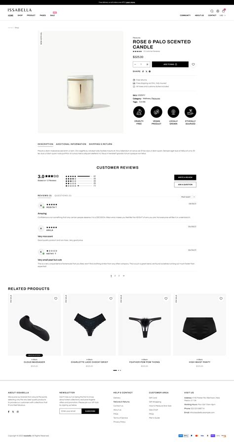 Issabella Sexy Lingerie Adult Toy Shop Figma Template By Jwsthemes
