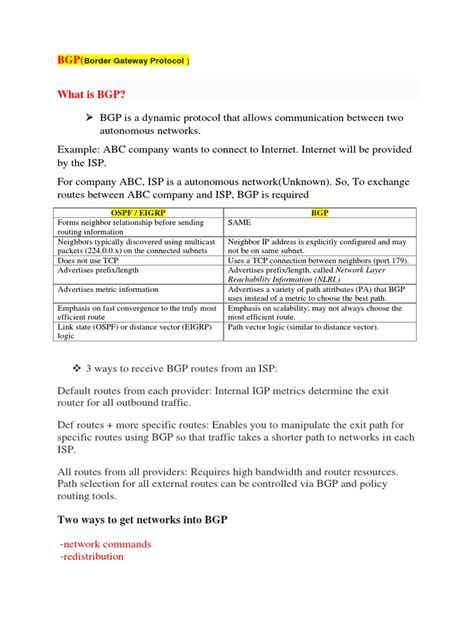 Understanding Border Gateway Protocol Bgp Pdf Routing Router