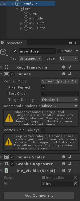 Hideshow My Gui Inventory With Input Unity Engine Unity Discussions
