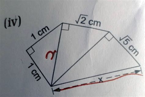 Solved Calculate The Value Of X Using Pythagorass Theorem