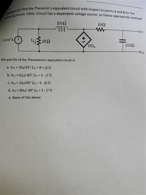 solved name question 7 find voltage vx in the circuit