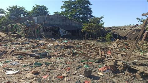 တောင်ကုတ်မြို့မာ စစ်ကောင်စီလီကြောင်းဗုံးကြဲမှုကြောင့် မြို့မဈီး ပျက်စီး Arakan Princess Media