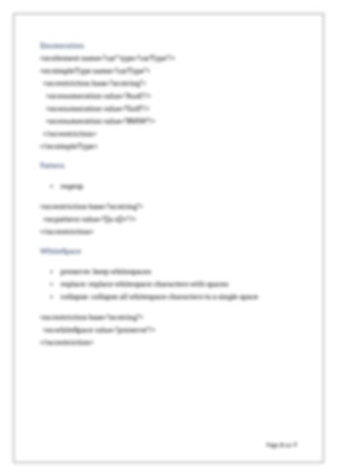 SOLUTION Xml Schema Cheat Sheet Studypool