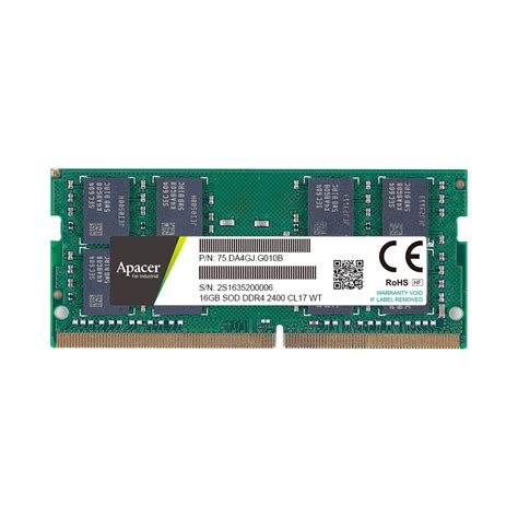 工规宽温内存 Ddr4 Wide Temp Sodimm Apacer Technology 工规宽温内存 Ddr4 Wide Temp Sodimm Apacer Technology
