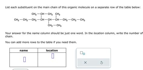 Answered List Each Substituent On The Main Chain Bartleby
