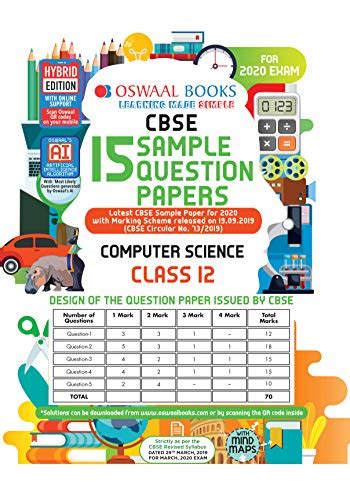 Oswaal Cbse Sample Question Papers Class 12 Computer Science Book By