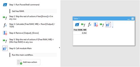 Run A Task Only When Free RAM Is Above Threshold Server EasyMorph Community Data
