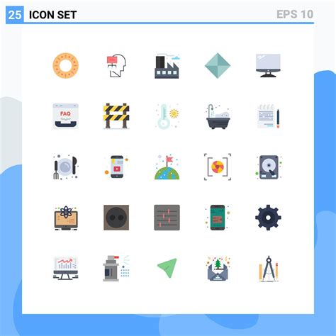 25 Flat Color Concept For Websites Mobile And Apps Imac Monitor Life Computer Symbolism Editable