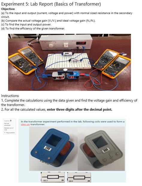 Solved Experiment Lab Report Basics Of Transformer Chegg