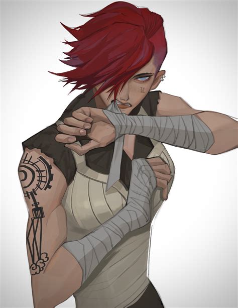 Vi And Arcane Vi League Of Legends And 1 More Drawn By Qyroxie Danbooru