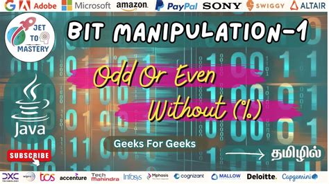 Odd Or Even Without Bit Manipulation 1 Geeksforgeeks Java
