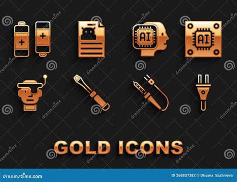 set screwdriver processor with microcircuits cpu electric plug