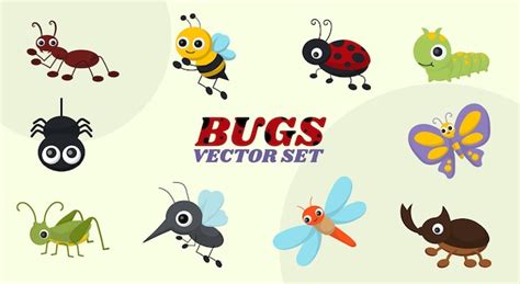 Premium Vector Bugs Vector Set