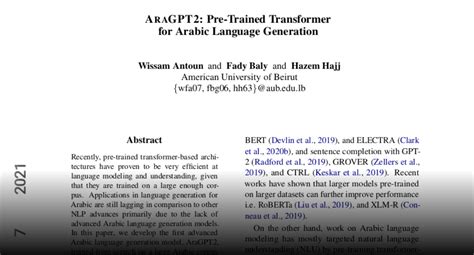 Paper Page Aragpt2 Pre Trained Transformer For Arabic Language Generation