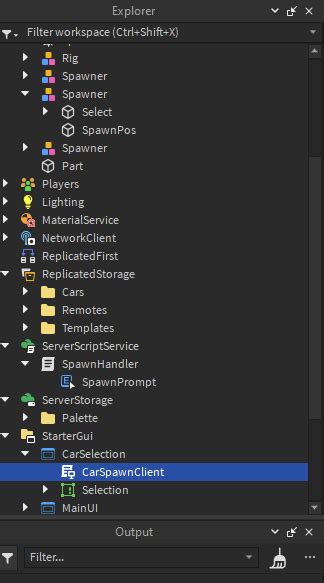 Car Spawner Problem Scripting Support Developer Forum Roblox