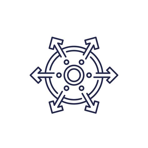 Decentralization Decentralized Line Icon On White 21568296 Vector Art