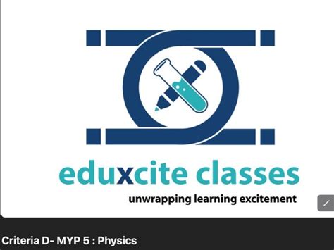 Myp Physics Criteria D Teaching Resources