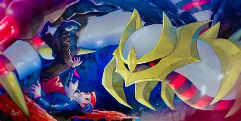 Lucas Giratina And Giratina Pokemon And More Drawn By Hanenbo Danbooru