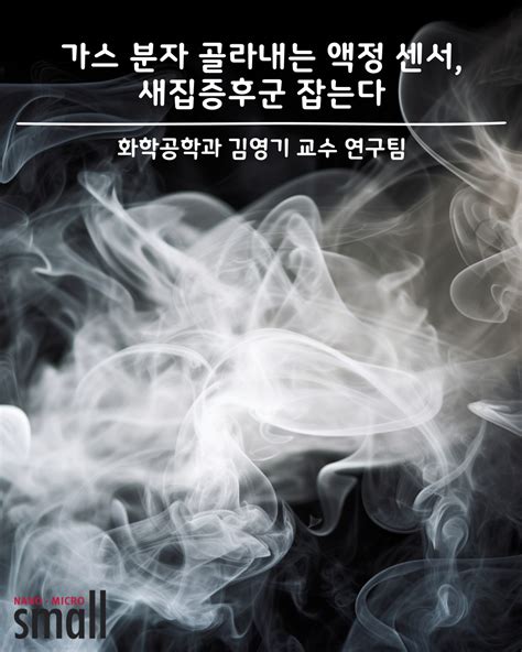 Postech 가스 분자 골라내는 액정 센서 새집증후군 잡는다 매일 우리가 숨 쉬는 공기 속에는 보이지 않는 다양한 가스가 섞여 있습니다 이 중에는 새집증후군을