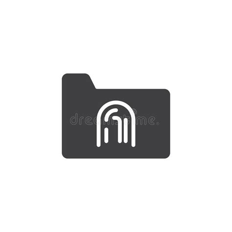 Fingerprint File Icon Secured File Document Classified Protection Privacy Id Biometric Black