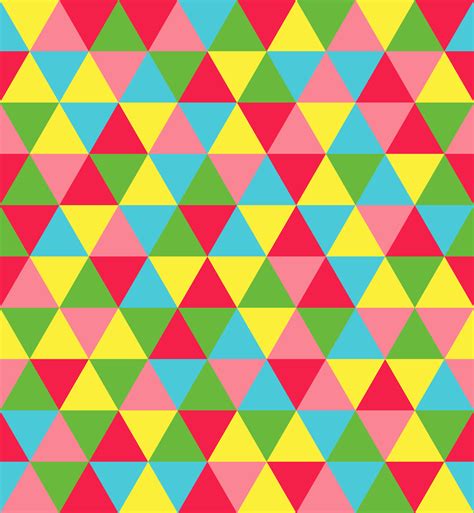 Retro Triangle Vector Seamless Pattern Festive Merry Geometric Shapes Background Abstract
