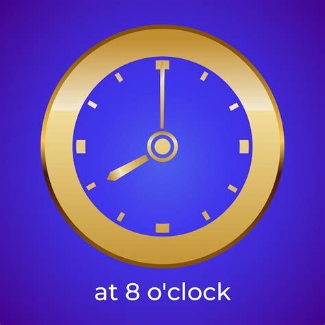 Premium Vector Vector Round Clock Display Showing 8 Oclock