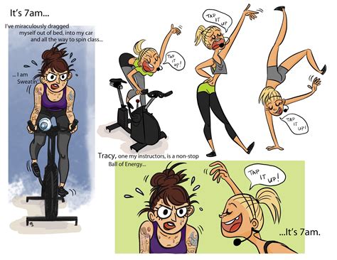 Arielle Draws Things Early Morning Spin Class