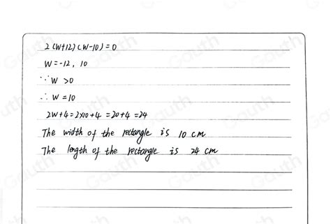 solved a rectangle s length is 4 more than twice its width its