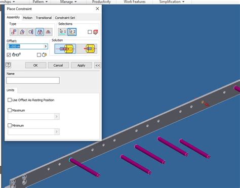 Insert Constraint Jumping To Another Hole Autodesk Community