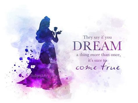 Sleeping Beauty Aurora Quote Art Print Illustration Disney Princess
