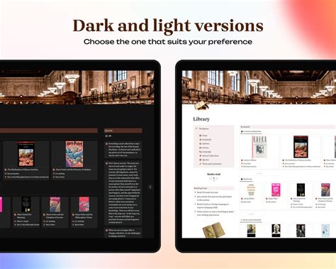 Book Tracker Notion Planner Reading Tracker Notion Dark Academia Notion Template Notion Reading