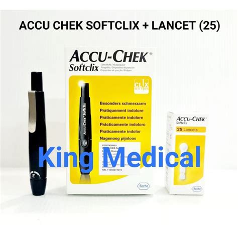 Jual Lancing Pen Device Accu Chek Pen Lancet Accu Check Lancet 25 Dus Dan Original