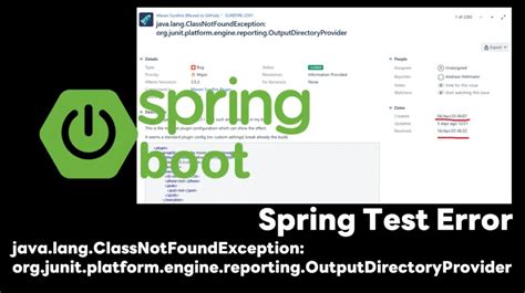 Spring Test Error Javalangclassnotfoundexception Orgjunitplatform