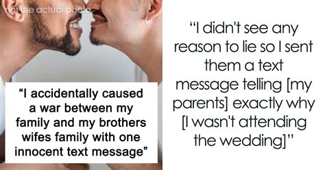“two Fronts Formed” A Mans Absence From A Wedding Causes Chaos As