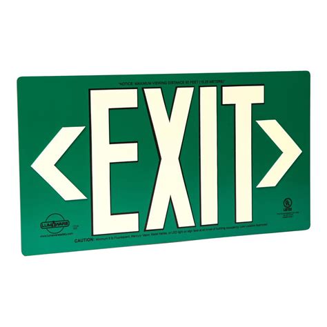 LEDMyplace Green LED Exit Sign Emergency Light W Battery Backup CUL