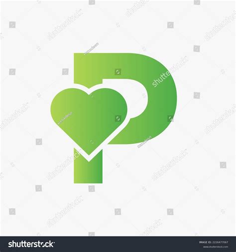 Letter P Love Symbol Heart Icon Stock Vector Royalty Free 2226477067