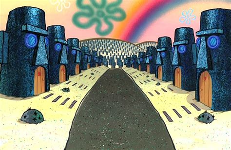 سفر به دنیای باب اسفنجی وقتی اختاپوس از تنتکل اکرز، شهر یکنواخت