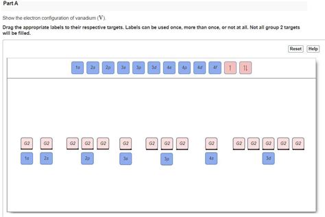 Solved Part A Show The Electron Configuration Of Vanadium