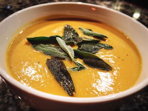 Creamy Butternut Squash Soup With Crispy Sage 1 Perfect Fall Bowl