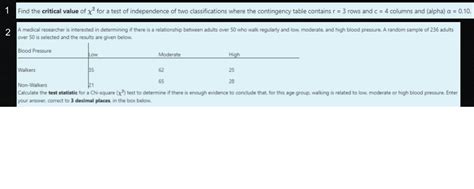 Solved 1 Find The Critical Value Of X For A Test Of Chegg Com